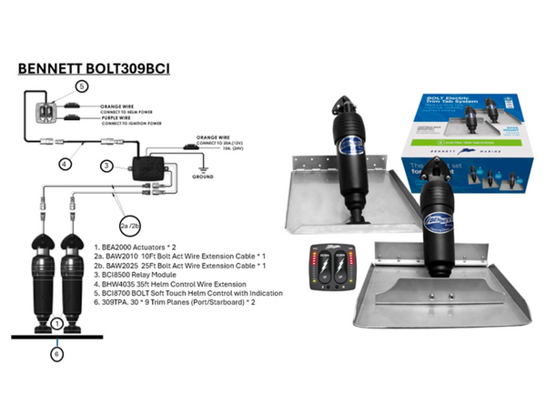 Products tagged "Bennett Bolt 309BCI Trim Tabs System with Soft Touch ...